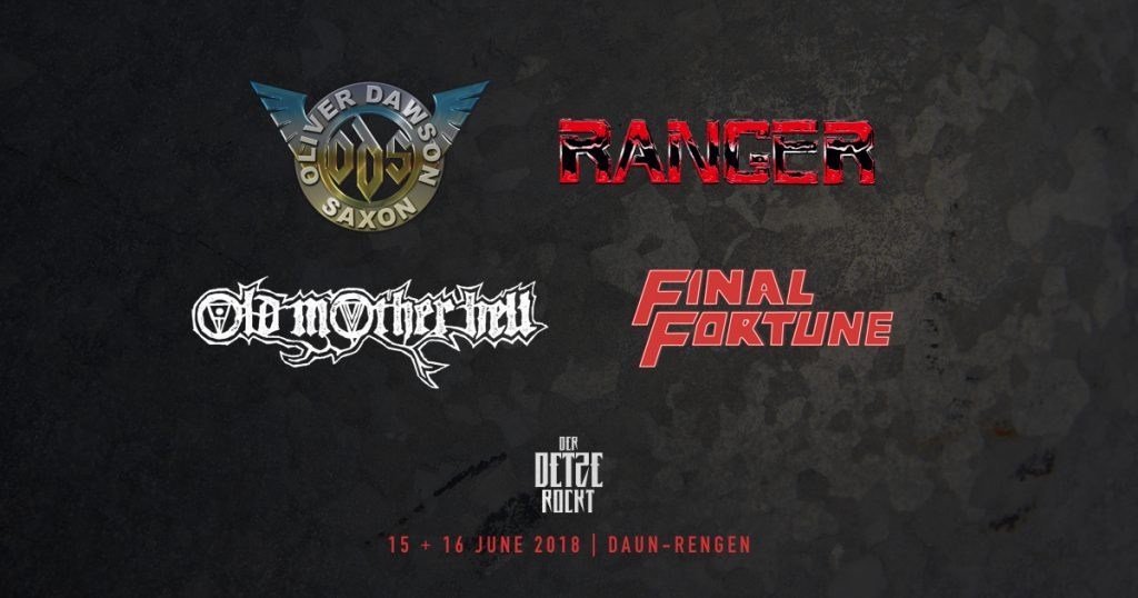 Lineup complete: OLIVER DAWSON SAXON, RANGER, OLD MOTHER HELL, FINAL ...